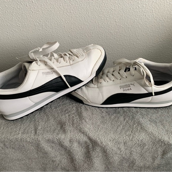 Puma | Shoes | Puma Roma Pso Mens White Leather Sneakers | Poshmark